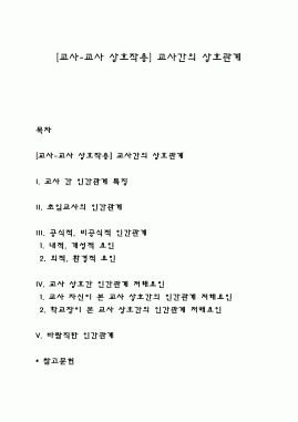 [교사-교사 상호작용] 교사간의 상호관계-1페이지