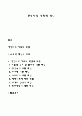 경영자의 사회적 책임의 내용-1페이지