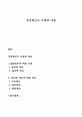 경영혁신의 유형과 내용-1페이지