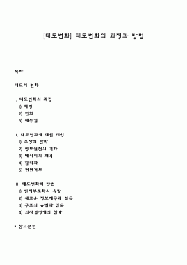 [태도변화] 태도변화의 과정과 방법-1페이지