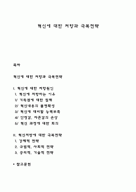 혁신에 대한 저항과 극복전략-1페이지