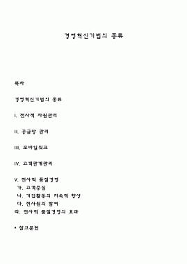 경영혁신기법의 종류-1페이지