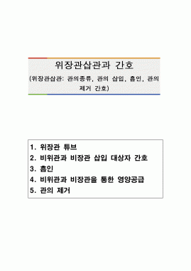 위장관삽관과 간호(위장관삽관 관의종류 관의 삽입 흡인 관의 제거 간호)-1페이지