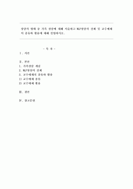 상담의 형태 중 가족 상담에 대해 서술하고 NLP상담의 전제 및 교수매체의 종류와 활용에 대해 설명하시오-1페이지