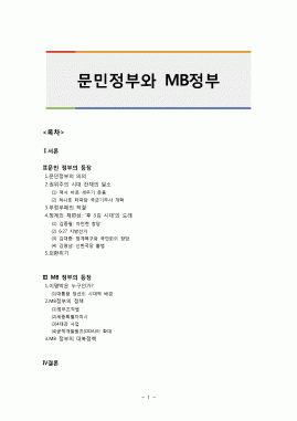 문민정부와 MB정부 (문민정부 mb정부 부정부패 3김 이명박 김영삼)-1페이지