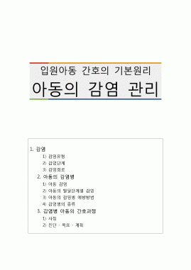 아동의 감염 관리 (아동감염)-1페이지