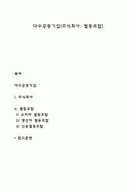 다수공동기업(주식회사 협동조합)-1페이지