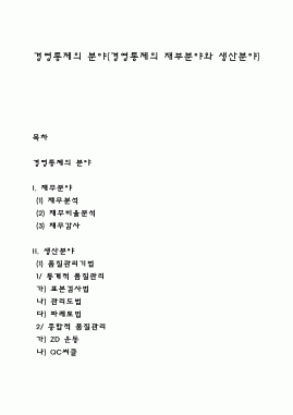 경영통제의 분야(경영통제의 재부분야와 생산분야)-1페이지