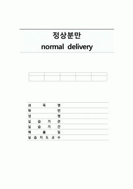 정상분만(NSVD) case-1페이지