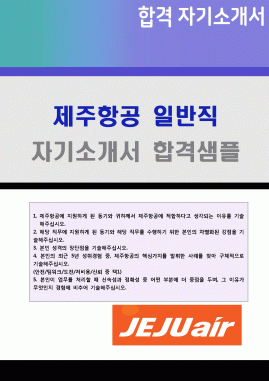 2020년 제주항공 일반직 자기소개서 합격샘플 + 이력서양식 (BEST 제주항공 자기소개서, 제주항공자기소개서, 제주항공 채용 자기소개서 지원동기 첨삭항목 제주항공 합격 자기소개서)-1페이지