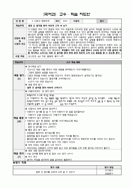 국어과 수업 나눔 교수학습지도안 - 토론 낱말 읽기 바르게 쓰기 잘못 쓴 글자 고쳐 쓰기-1페이지