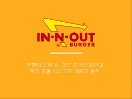 인앤아웃 IN-N-OUT 의 성공요인과 한국 진출 시의 STP SWOT 분석-1페이지