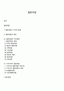 협동조합 특징 특성-1페이지