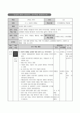 상상의 세계 나타내기 - 교수학습 과정안-1페이지