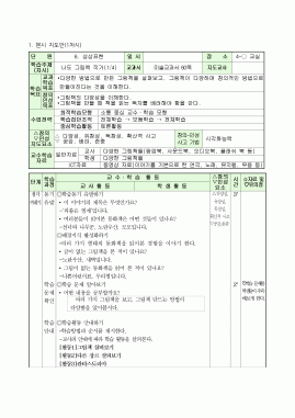 상상표현 - 교수학습 과정안-1페이지