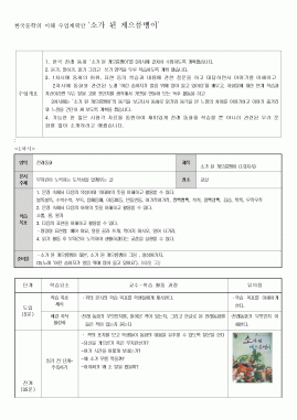 국어과 교수학습 지도안  한국문학의 이해 수업계획안 - 소가 된 게으름뱅이-1페이지
