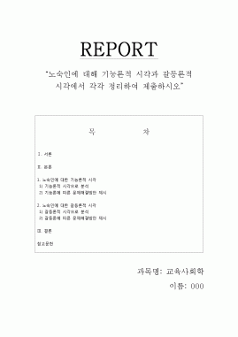 노숙인에 대해 기능론적 시각과 갈등론적 시각 문제해결방안-1페이지