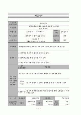 사업계획서 - 원목장난감 통한 장애인 성교육 프로그램 - 토이스토리-1페이지