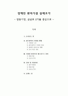 장애인 편의시설 실태조사 - 양동시장 금남로 5가를 중심으로-1페이지