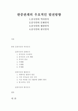 [비즈니스/경제] 중국문화와 비즈니스 - 한중관계의 우호적인 발전방향-1페이지