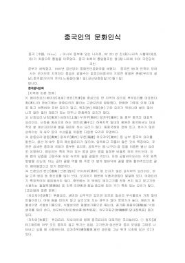 중국인의 문화인식-1페이지