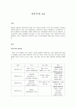 ［글로벌비즈니스의 이해］ - 자본주의 40 - 서평-1페이지