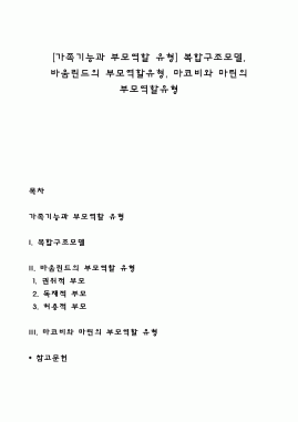 [가족기능과 부모역할 유형] 복합구조모델 바움린드의 부모역할유형 마코비와 마틴의 부모역할유형-1페이지