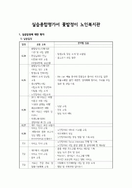 실습종합평가서 꽃밭정이 노인복지관-1페이지