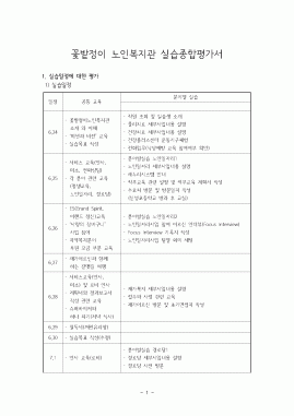 꽃밭정이 노인복지관 -  실습종합평가서-1페이지