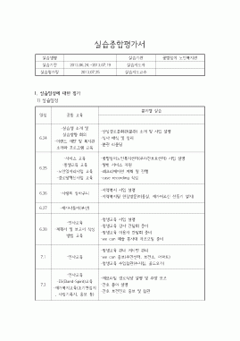 실습종합평가서 - 꽃밭정이 노인복지관 실습일정 일정 목표에 대한 평가-1페이지