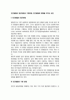 인간발달의 접근방법과 기본관점  인간발달에 영향을 미치는 요인-1페이지