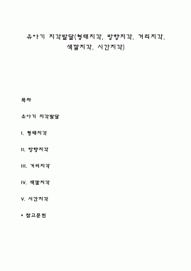 유아기 지각발달(형태지각 방향지각 거리지각 색깔지각 시간지각)-1페이지