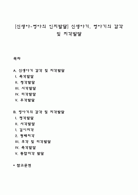 [신생아-영아의 인지발달] 신생아기 영아기의 감각 및 지각발달-1페이지