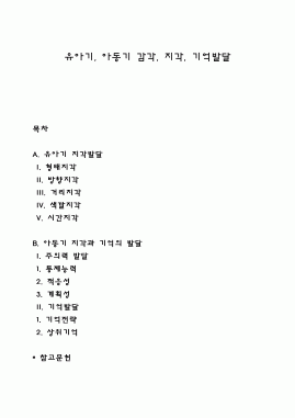 유아기 아동기 감각 지각 기억발달-1페이지