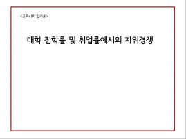 교육사회 합리론대학 진학률지위경쟁이론베버의 지위경쟁이론국가별 대학 진학률대학 진학률-1페이지