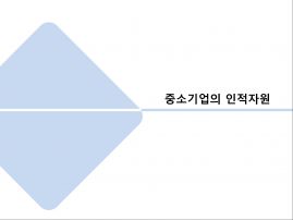 중소기업의 인적자원인적자원의 개념인적자원의 중요성임파워먼트인적자원 현황-1페이지