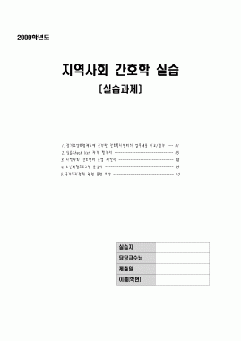 지역사회 간호학 실습 레포트 (간호복지센터)-1페이지