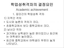 학업성취격차의결정요인-1페이지