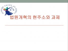 법원개혁사법부 개혁과제참여정부의 성공과 실패대법원의 기능과 구성사법제도개혁추진위원회-1페이지