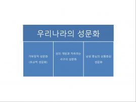 우리나라의 성문화가부장적 성문화유교적 성문화서구의 성문화상품화된 성문화-1페이지