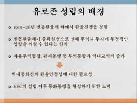 유로존 성립의 배경유로존의 성립과정최적통화지역글로벌 금융위기유로존 위기-1페이지