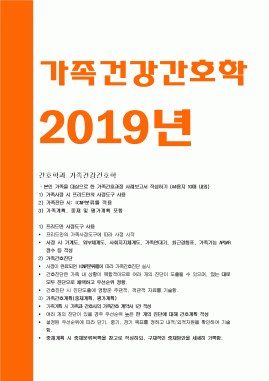 가족건강간호학 2019년)본인 가족을 대상으로 한 가족간호과정 사례보고서 작성하기 가족사정 시 프리드만의 사정도구 사용 가족진단 시 ICNP분류틀 적용 가족계획 중재 및 평가-1페이지