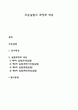 호손실험의 과정과 내용-1페이지