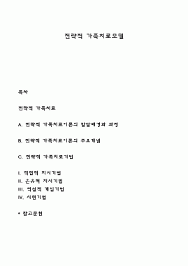 전략적 가족치료모델-1페이지