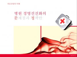 의료산업의 이해병원 경영선진화연세 세브란스 병원ABC린 6시그마-1페이지