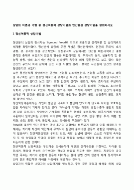 [아동상담] 상담의 이론과 기법 중 정신역동적 상담기법과 인간중심 상담기법을 정의하시오-1페이지