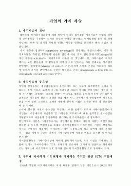 기업의 가치사슬 및 전략집단도-1페이지