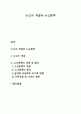 노인의 개념과 노인문제-1페이지