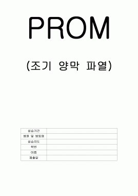 PROM 조기양막파열 조기파막 케이스-1페이지