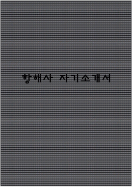 항해사 자기소개서-1페이지